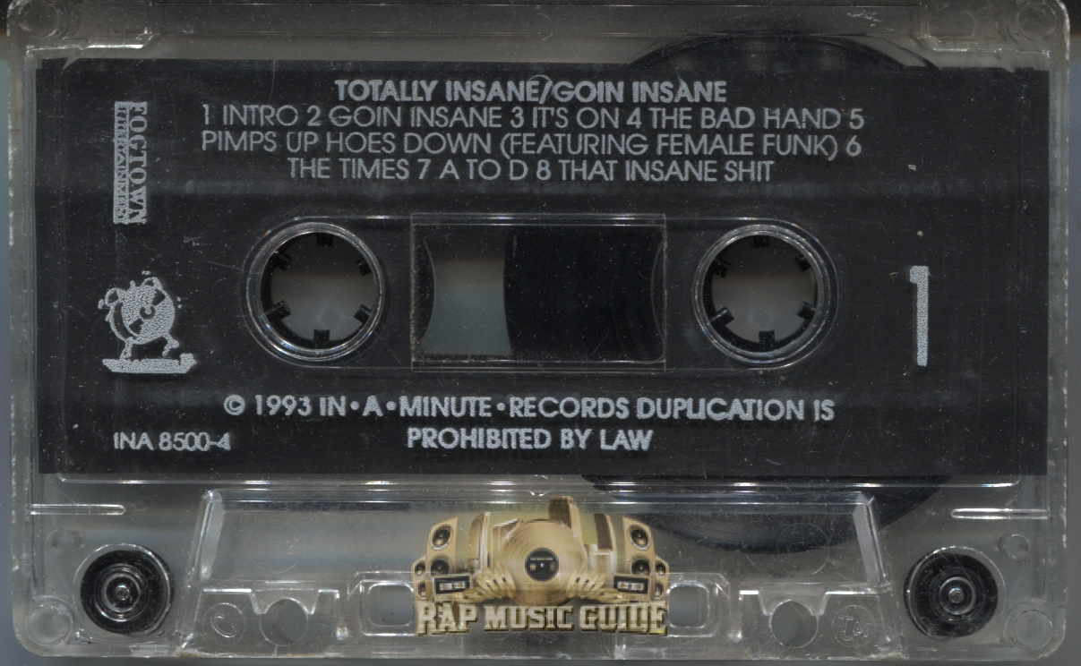 Totally Insane - Goin Insane: Cassette Tape | Rap Music Guide